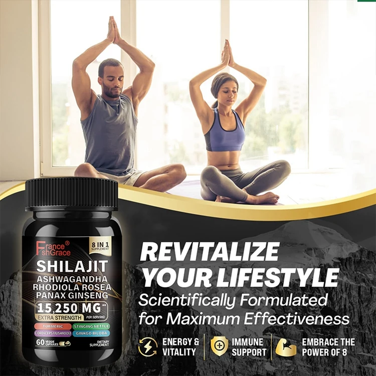Himalayan Shilajit Energy Booster With Ashwagandha Rhodiola Rosea Panax ...