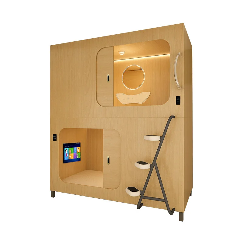 Custom space capsule bed All-inclusive combination capsule Wooden bed ...