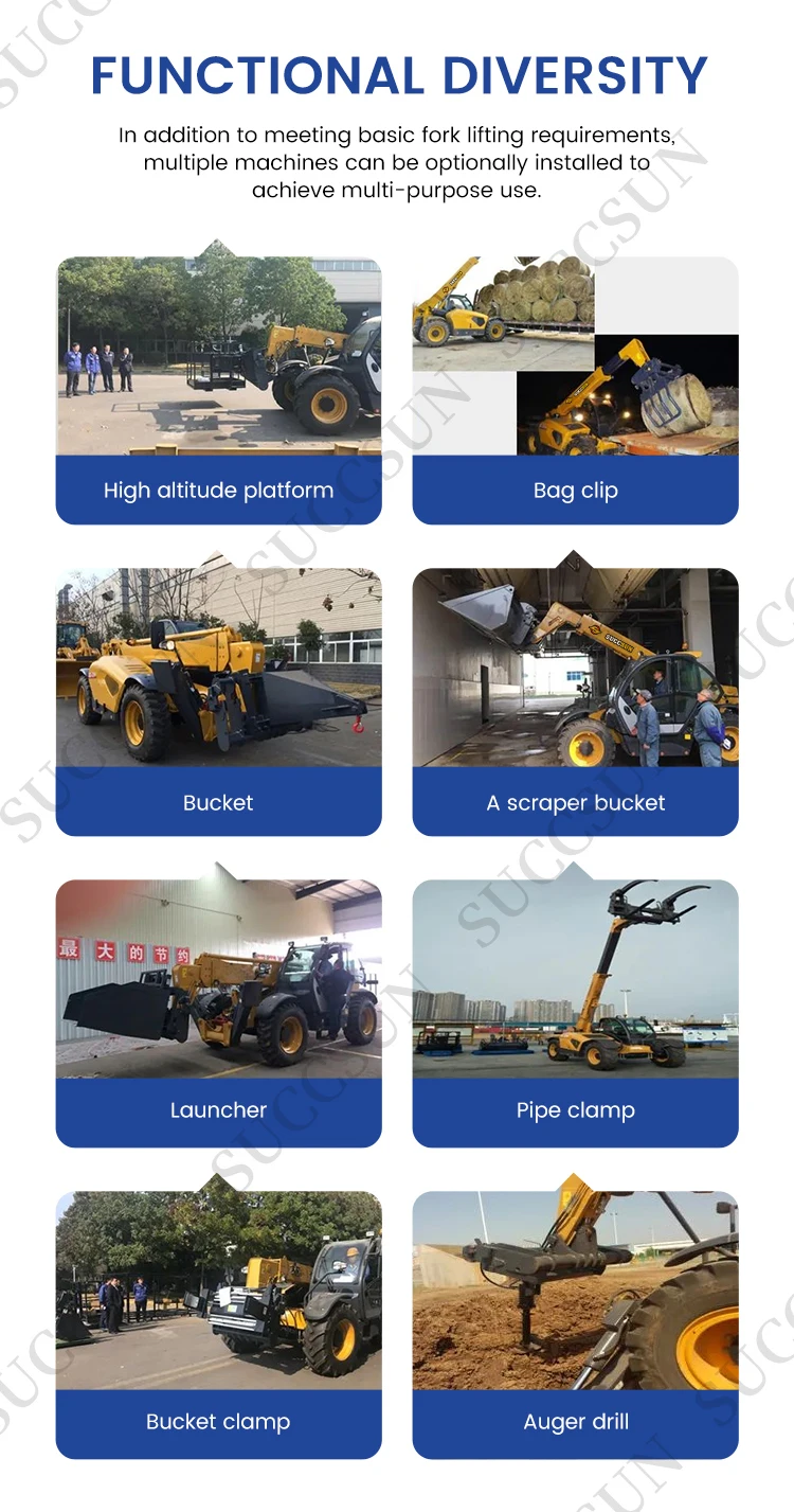 Optional Engine 3 Ton Telehandler - High Efficiency Loader