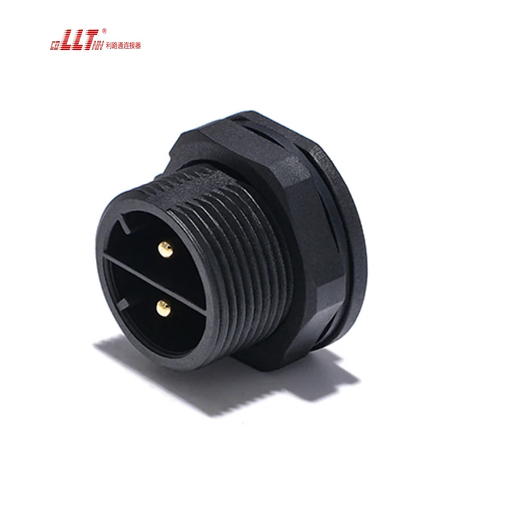 2pin Plastic M25 Led Aviation Socket Mount Panel Screw Connector - Buy ...