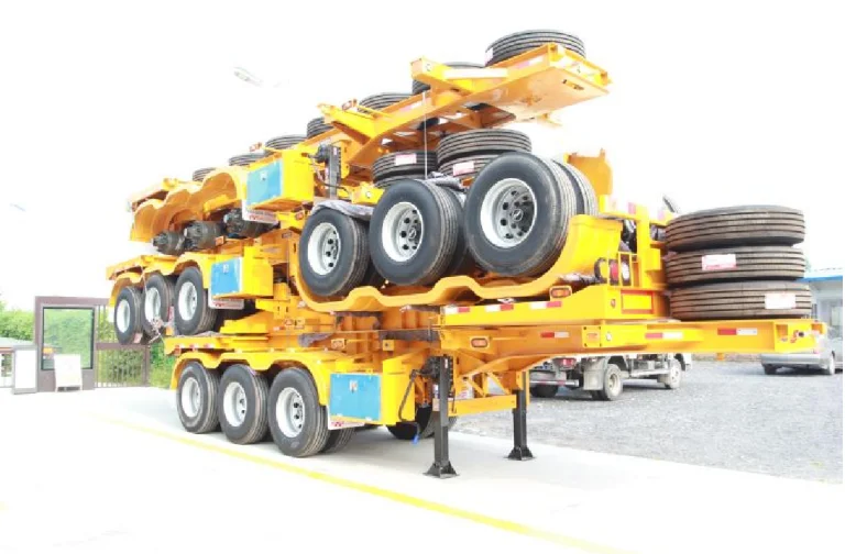 20ft & 40ft Shipping Container Transport 3 Axles Skeleton Container ...