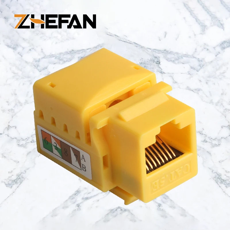 ZHEFAN Cat6 Rj45 90 Degree Utp Network Modular Keystone cat6 cat6a ...