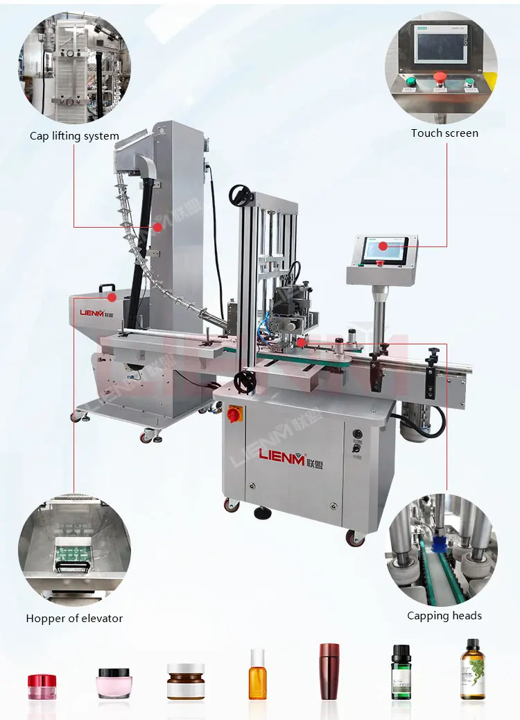 Best Price Automatic Feeder Lid Elevator Capping Machine Plastic Bottle Cap Sealing Machine ...