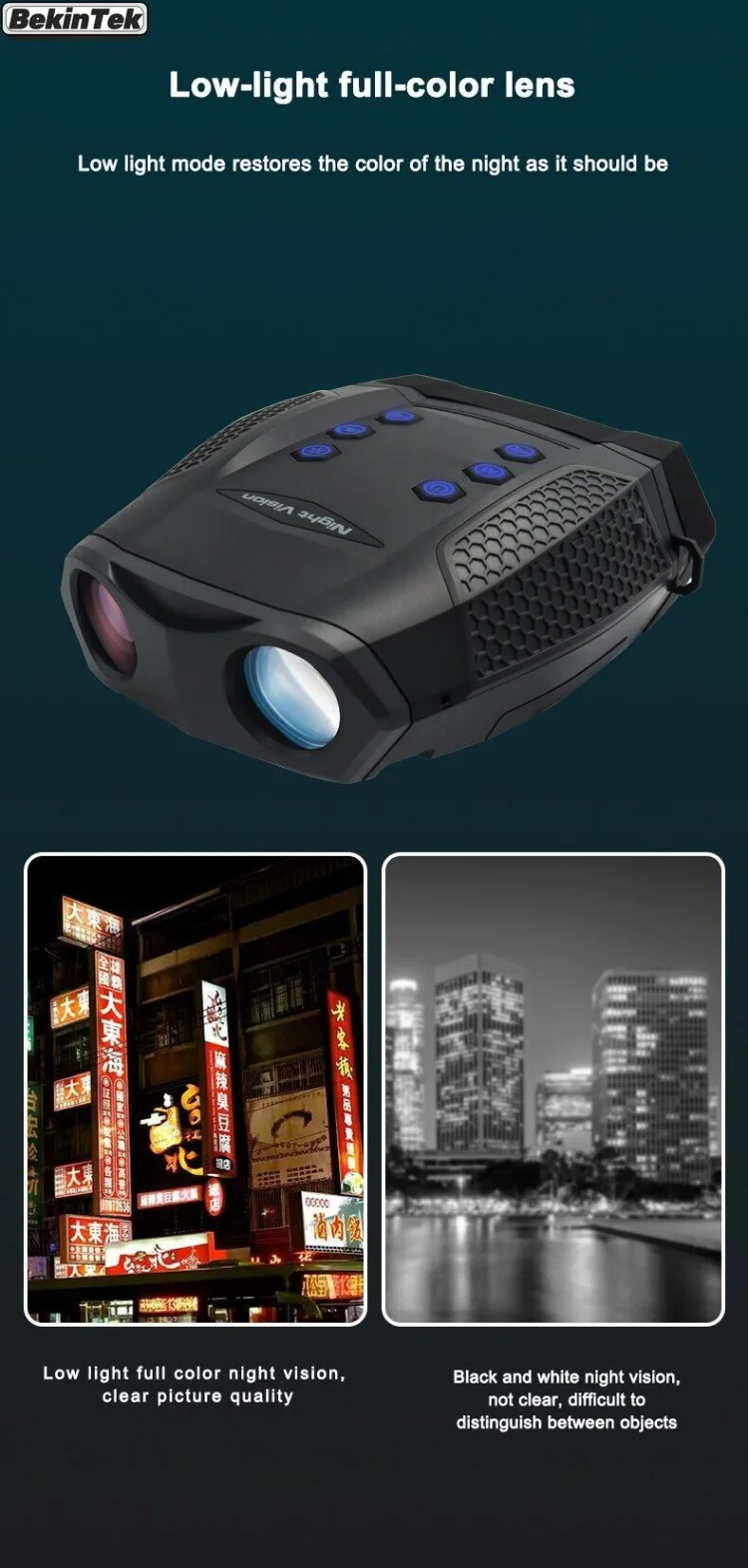 4k Night View Goggles Digital Infrared Telescope Ir Full Dark Observing ...