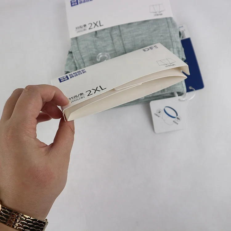 Male Underwear 350g Paper Display Hanger For Clothing Briefs Sock ...