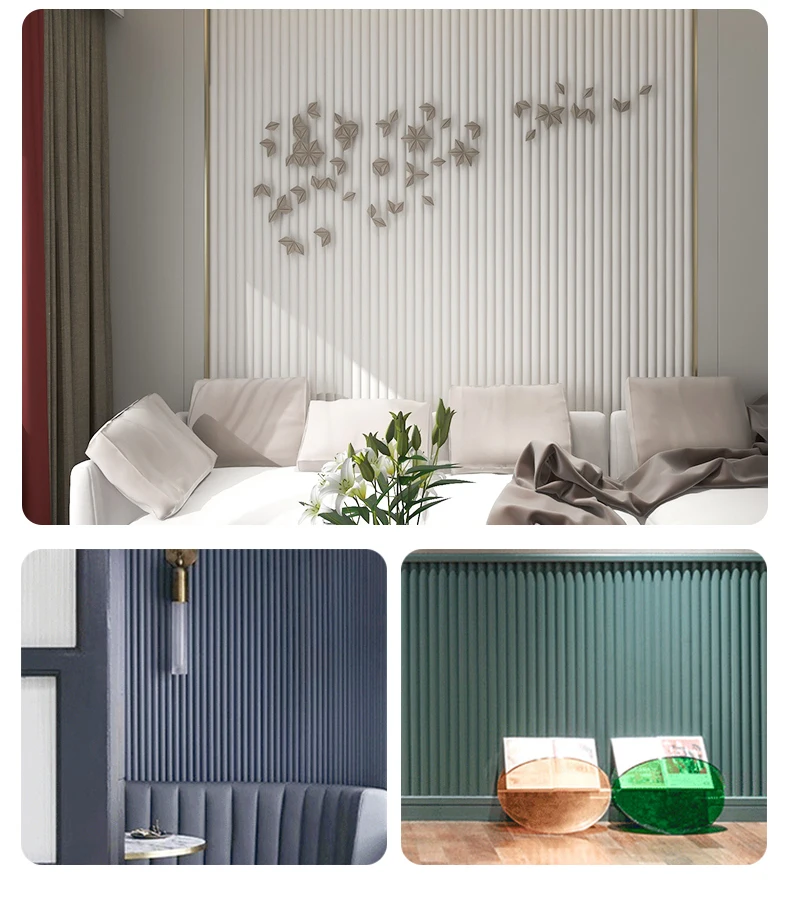 Decorative 3d Pvc Wall Panel Laminated Interior Decorate Indoor Wood ...