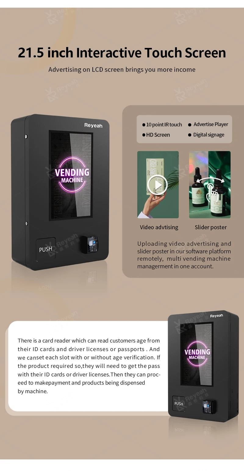 Tabletop Small Vending Machine Mini Vending Machine With LED Light and ...