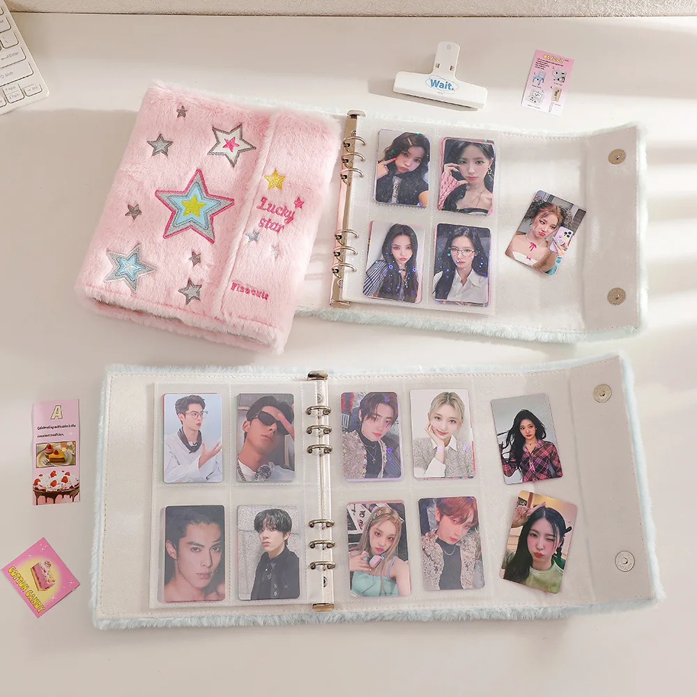 A5 Plush Photocard Binder Cartoon Star Album Photos Cards Book Instax ...