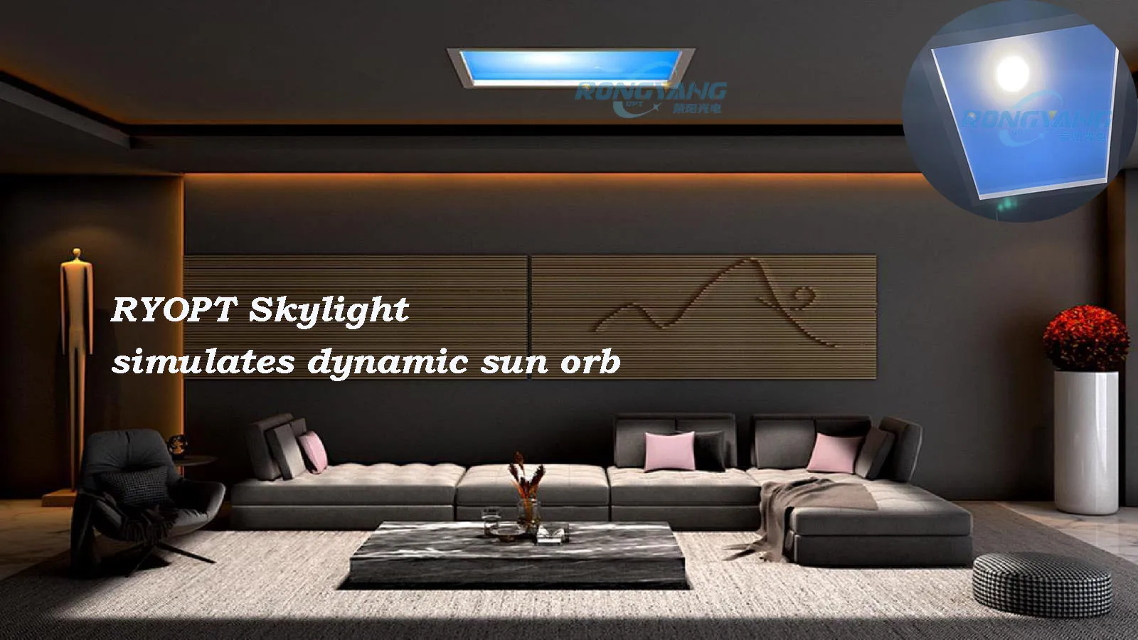 RYOPT Virtual Circadian Sunlight LED Ceiling Panel - Coelux