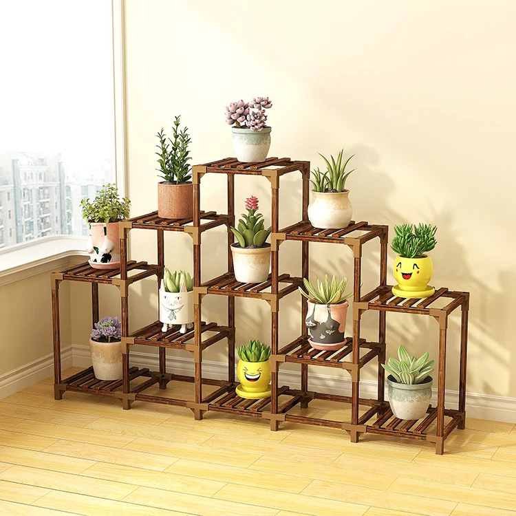 K&B Cheap Wholesale New Design Hot Popular Solid Wood Flower Pot Stand