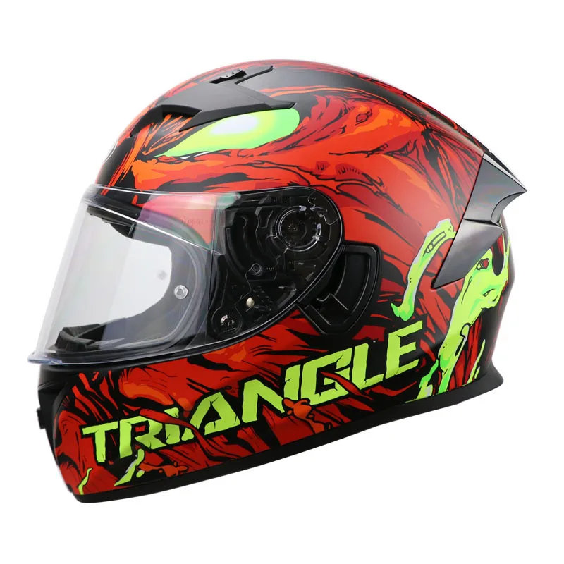 Subo Motorcycle Double Lens Motorcycle Helmet Washable Lining With Led ...