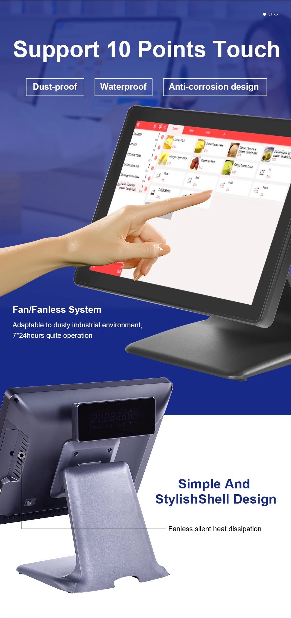 15.6 Inch All-in-One Touch Screen POS Cash Register