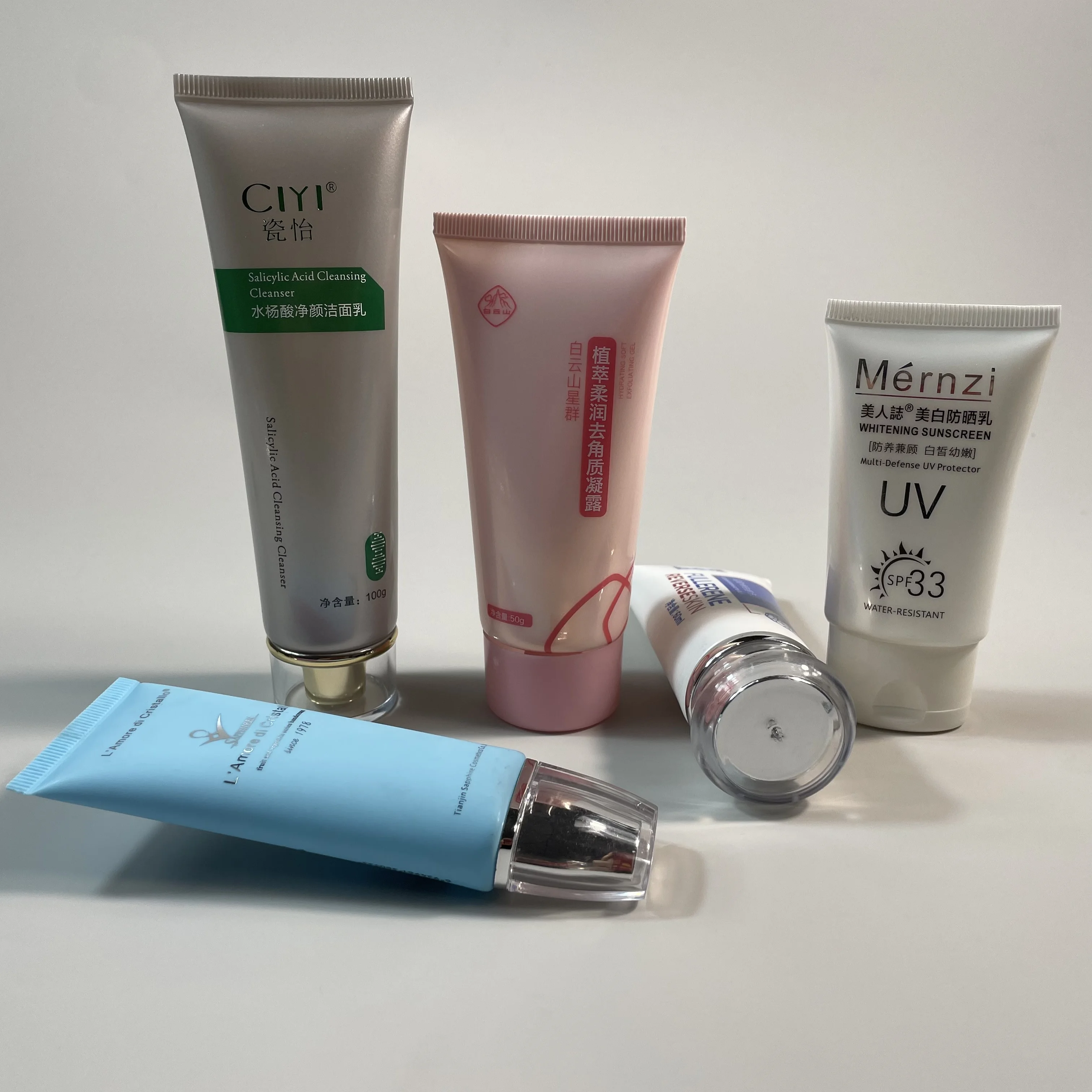 Shampoo sunscreen container hand cream squeeze toothpaste lotion ...