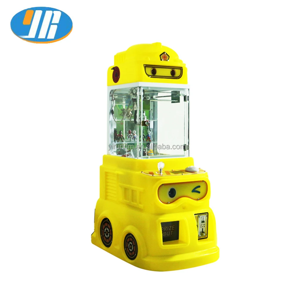 Mini Fire Truck Crane Machine Amusement Coin Games With Plush Toy Claw ...
