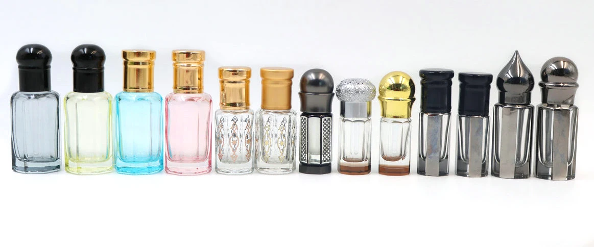 3ml 6ml 12ml Black Attar Glass Oud Oil Perfume Tola Bottle