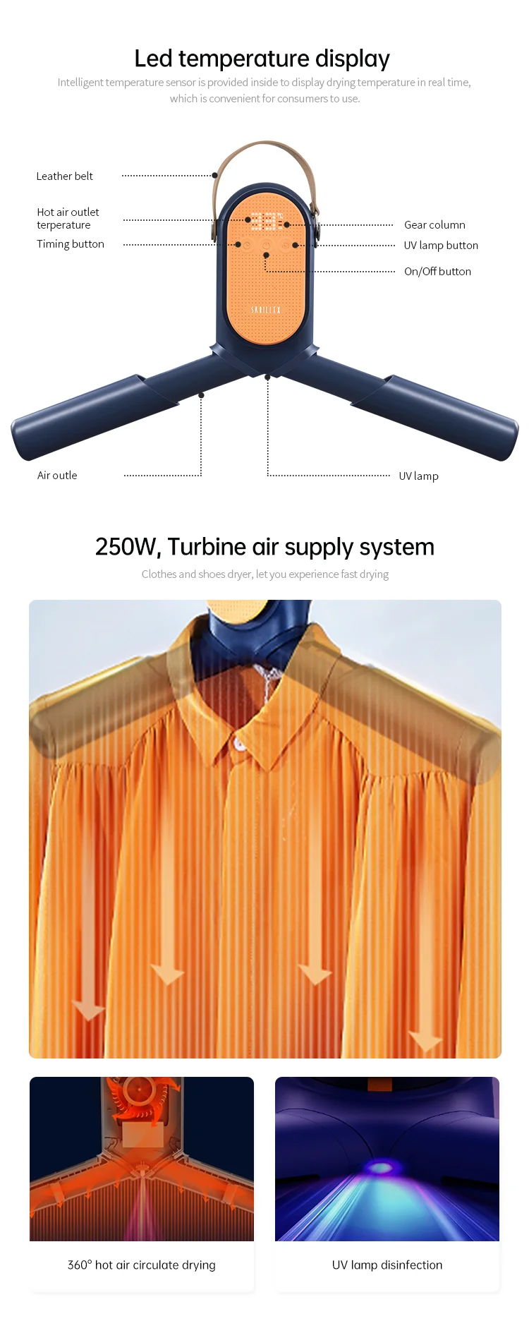 Smart Frog Portable Clothing Dryer - Efficient & Intelligent