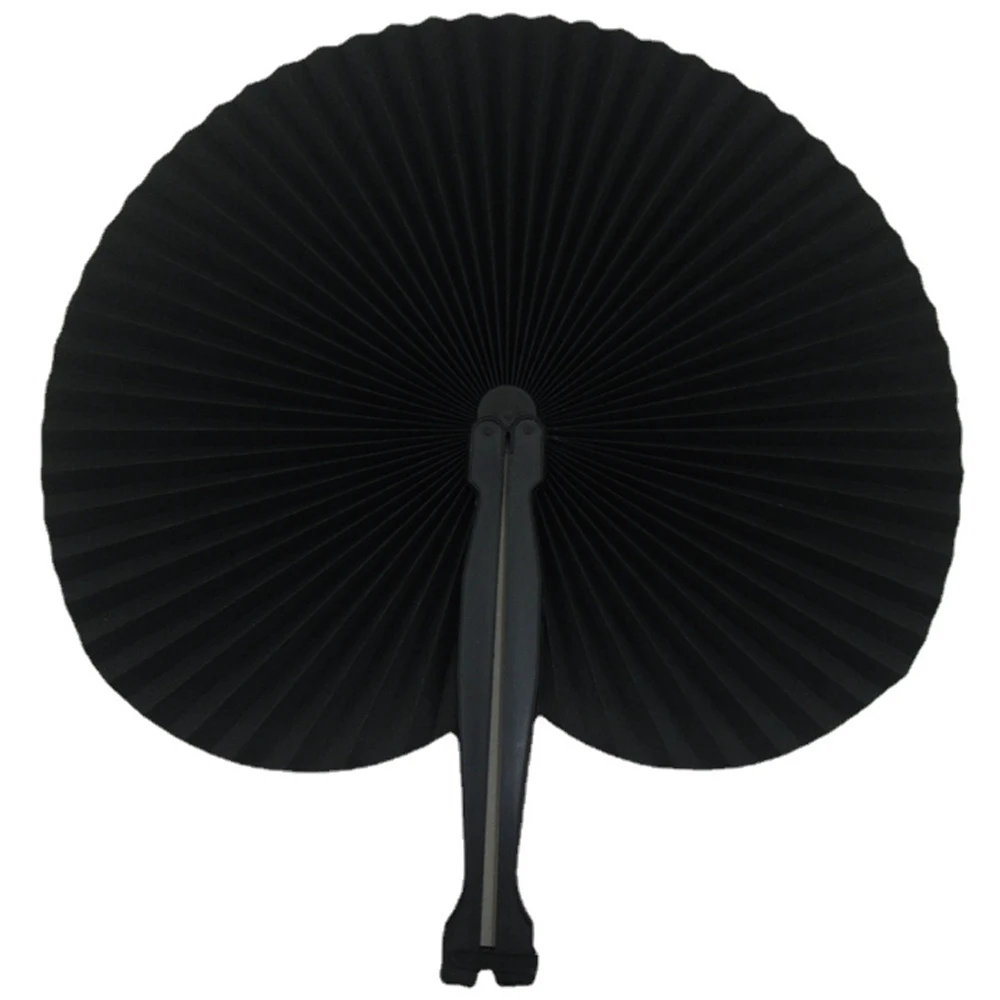 Round Shaped Accordion Folding Handheld Paper Hand Fans