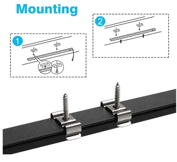 U Shape Recess Surface Mounted Alu Housing Channel Pc Pmma Diffused Led ...