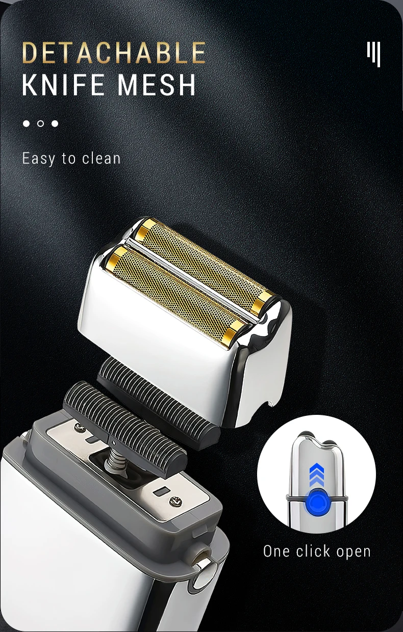 Koofex 8500RPM High Speed Motor Shaver Double Blade USB Rechargeable ...