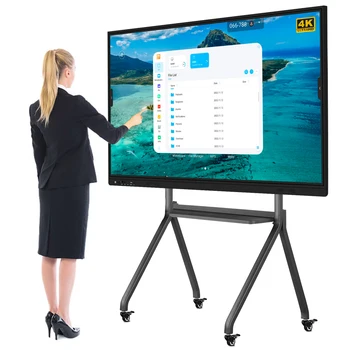 4k Smart Interactive Flat Panel 75 Inch Ifp Electronic Whiteboard For ...