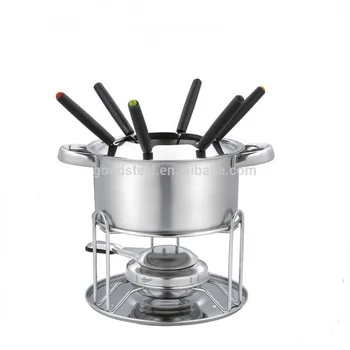 Stainless Steel Cheese Fondue Pot Set Melting Pot For Cheese And ...