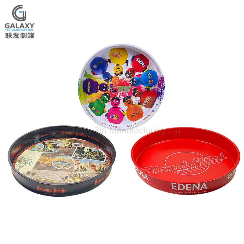 Customized Round Metal Tin Serving Tray Tin Tray for Beverage| Alibaba.com