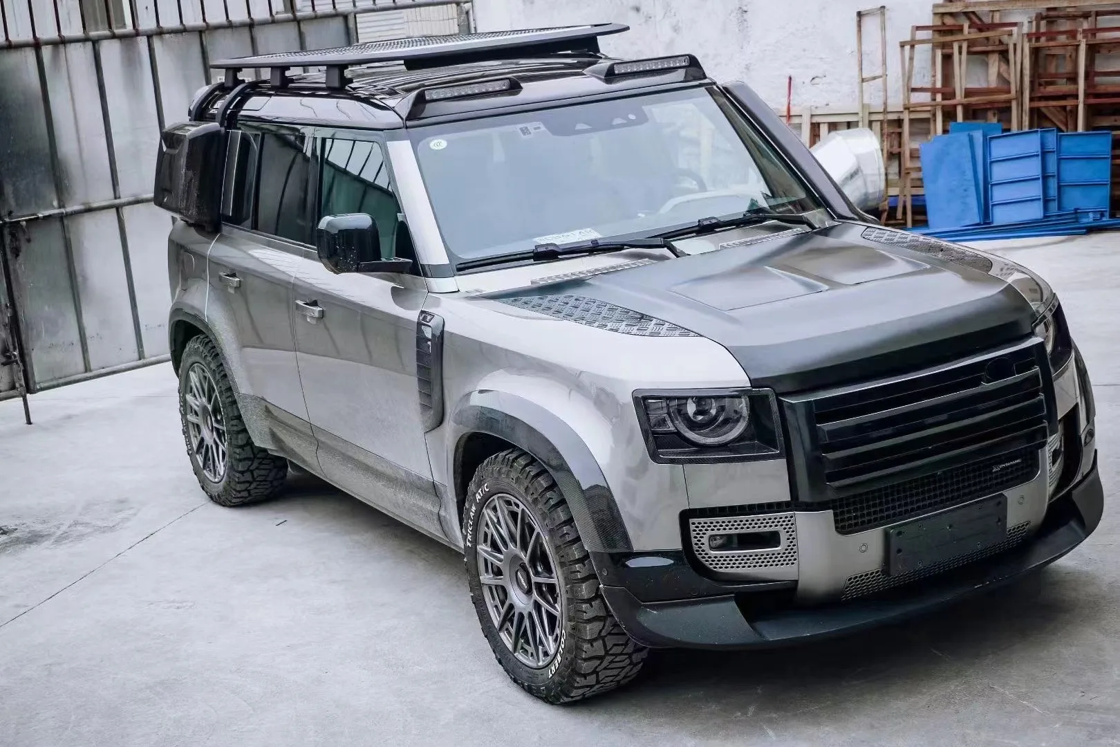 Carbon Fiber Hood For Land Rover Defender Carbon Fiber Material ...