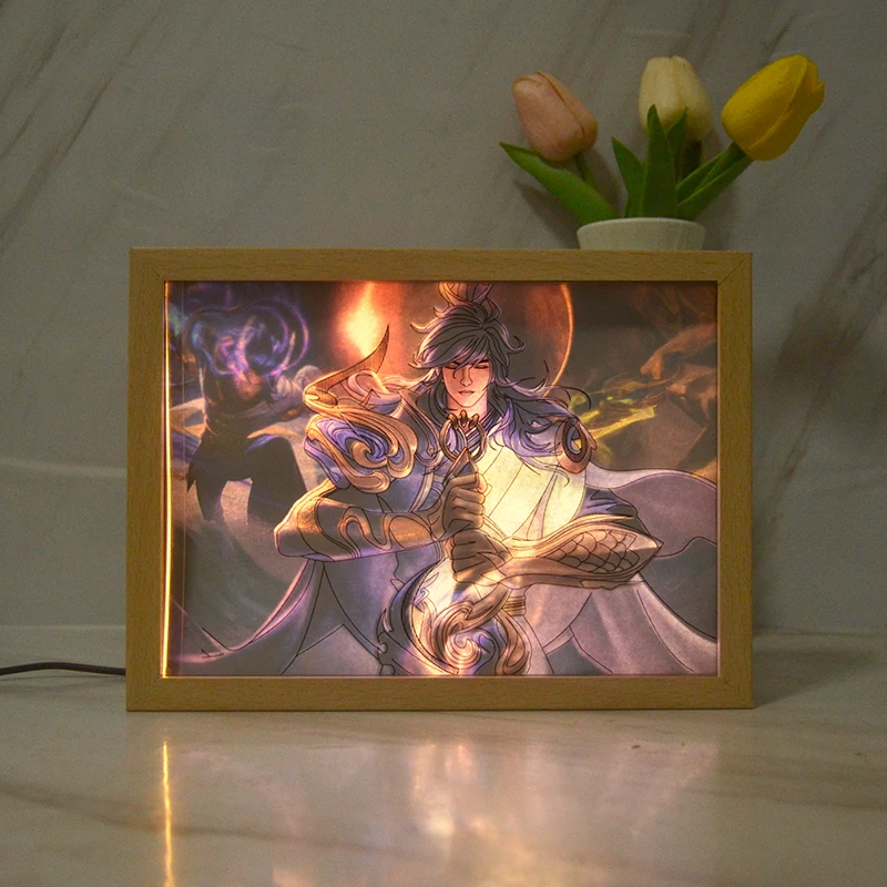 Anime Character Printed Design Lightbox - Frame Paper Cut