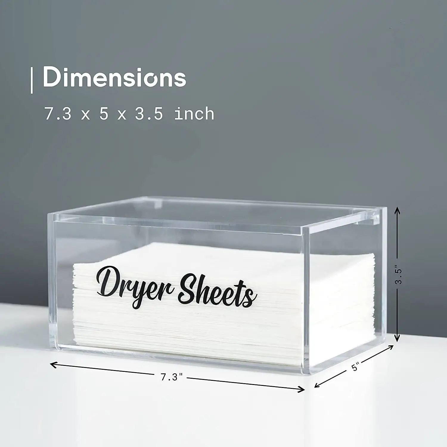 Custom Plexiglass Storage Boxes Acrylic Dryer Sheet Dispenser Clear ...