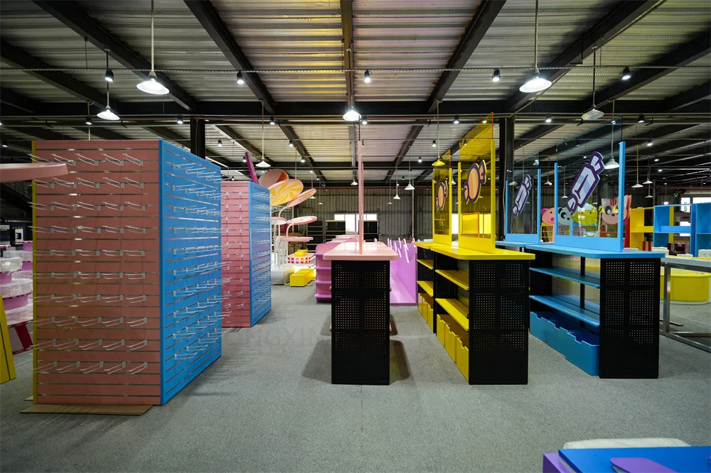 Customized Colorful Candy Retail Display Shops Rack Candy Shop ...
