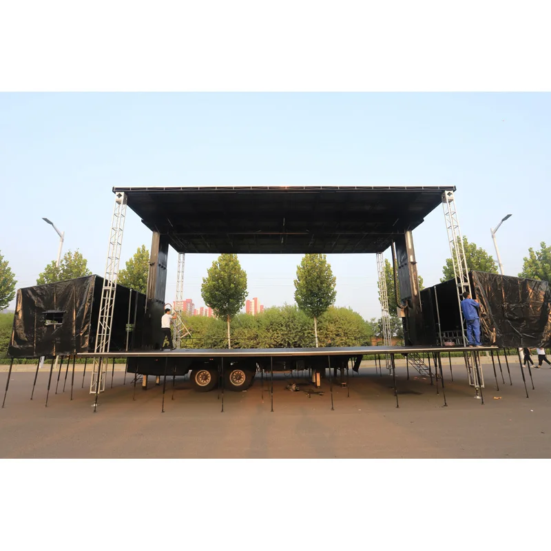 Mobile Stage Trailer From Sinoswan St150 With 160m2 Stage Size For ...