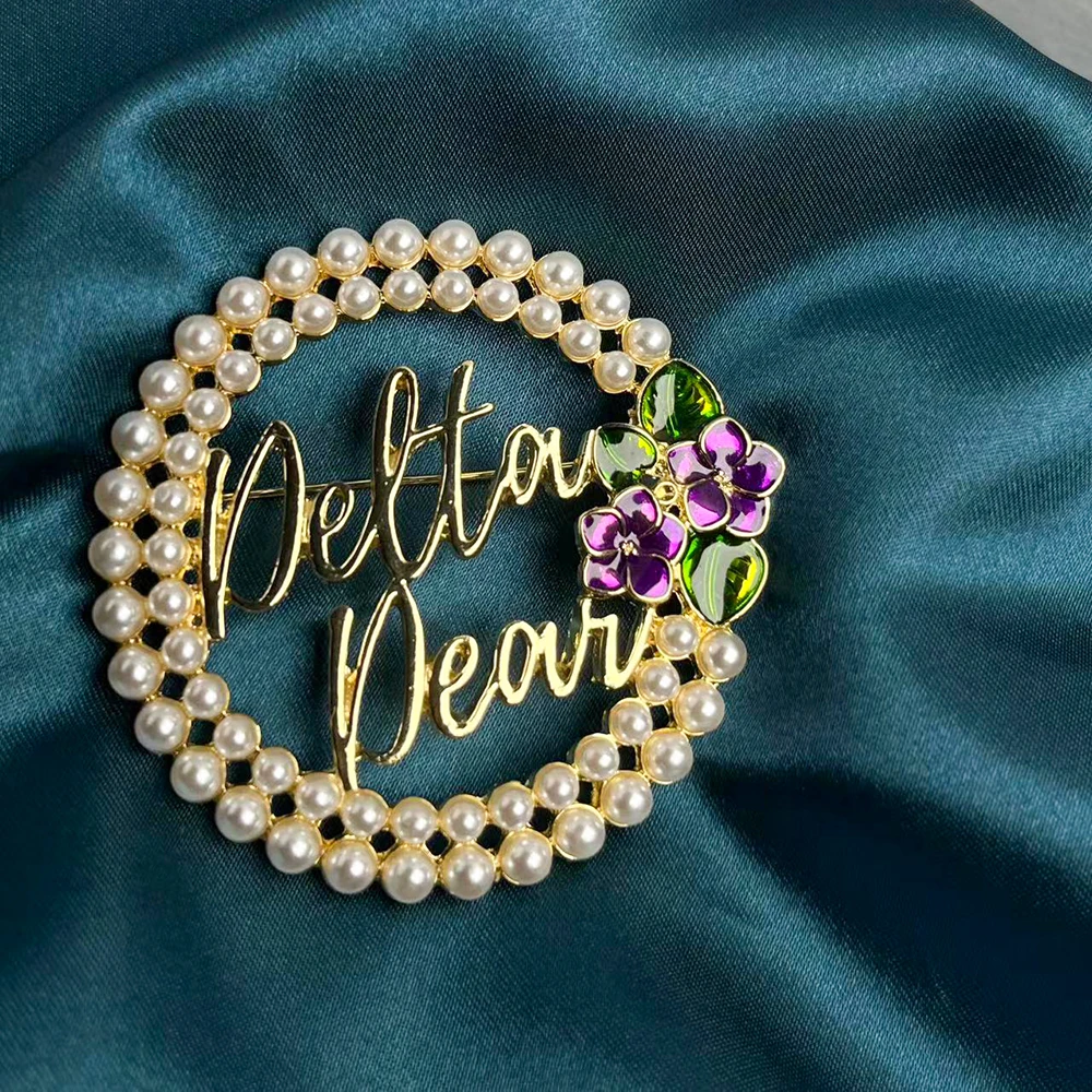 Delta Theta Brooch Pins - Elegant Jewelry for Sorority