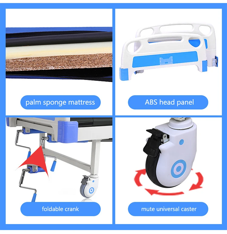 Wholesale Two 2 Function Bed Manual Metal Hospital Bed