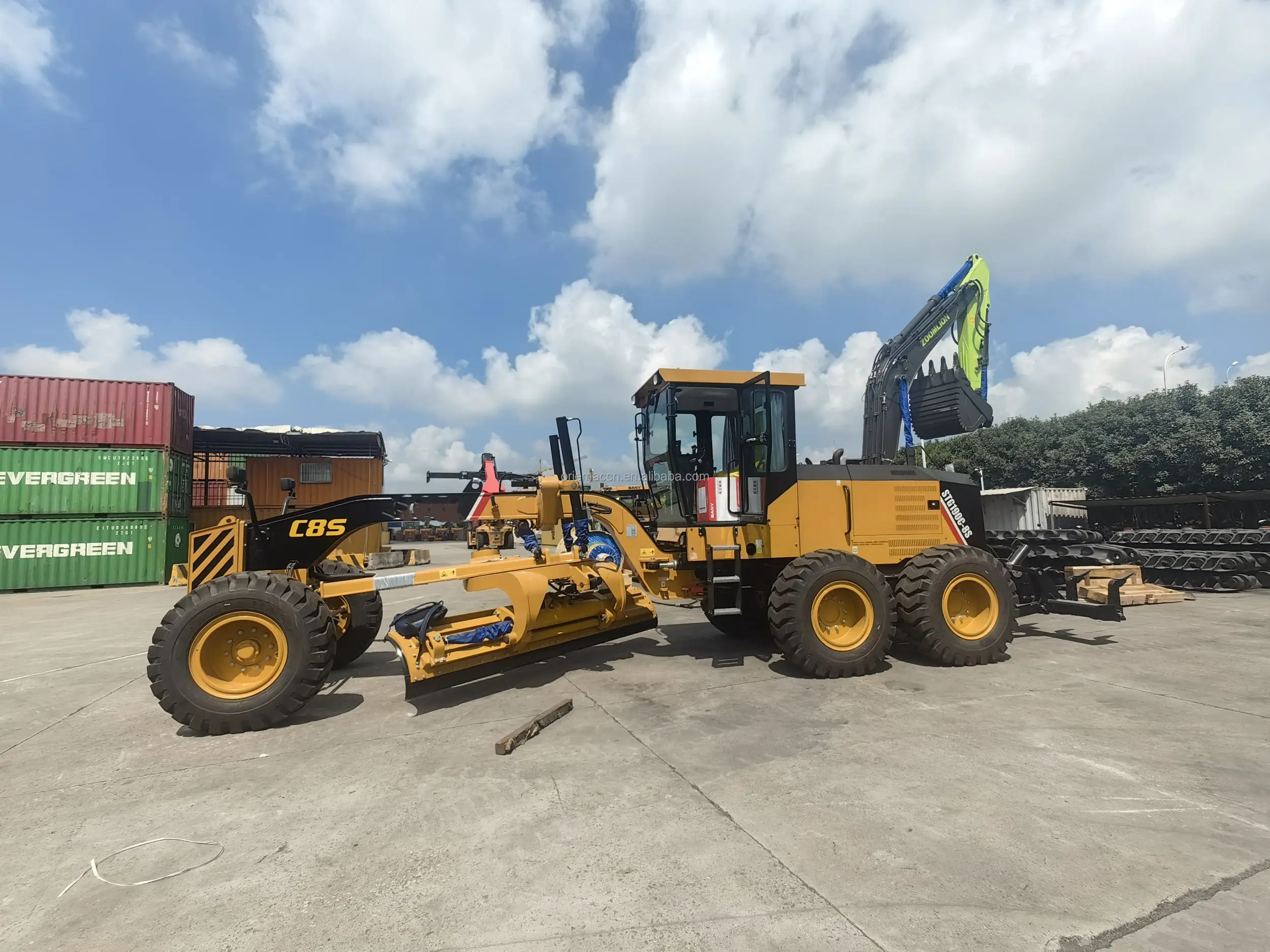 STG190C-8S 15 Ton 147kW 190HP Road Machinery Motor Grader With Blade ...