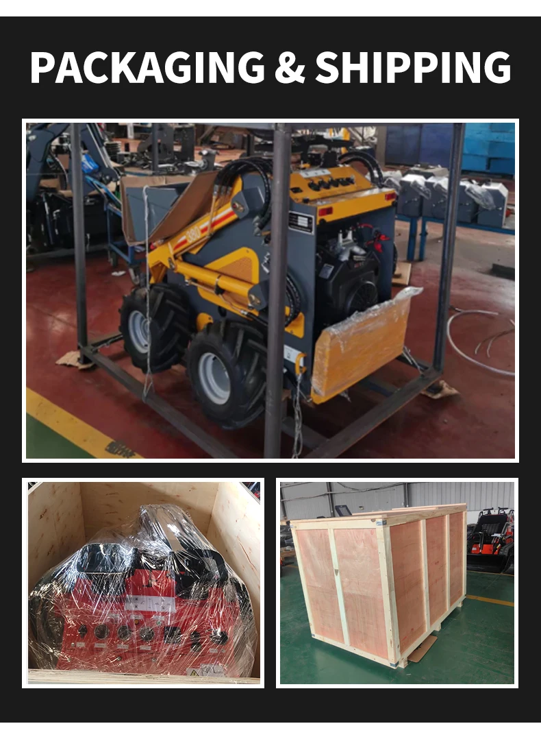 Chinese Factory Walk Behind Crawler Mini Skid Steer Loader Ride On Mini ...