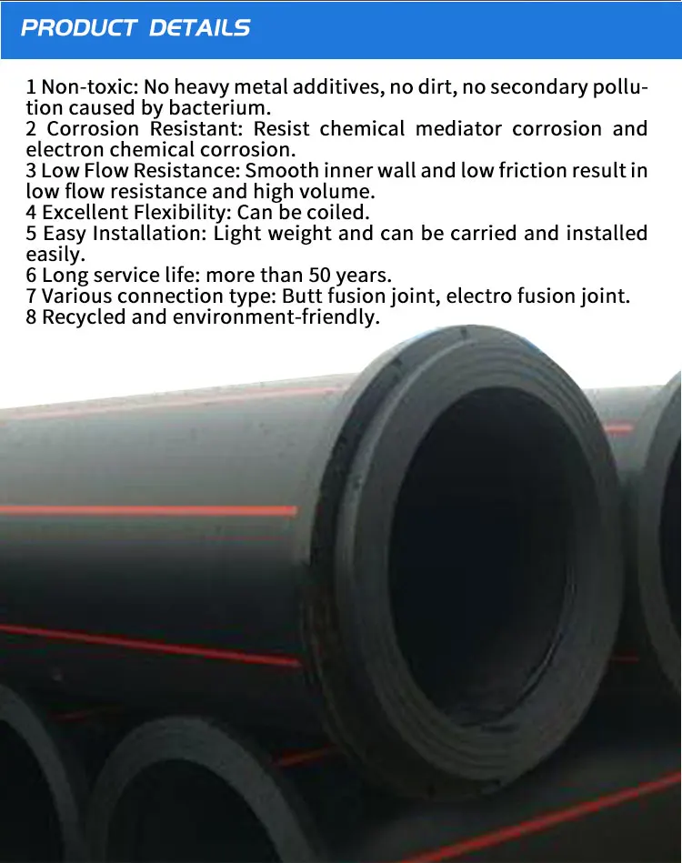 Dredging Drain Pipe Mining Floating Oil Gas Hdpe High Density Pe Pipe ...