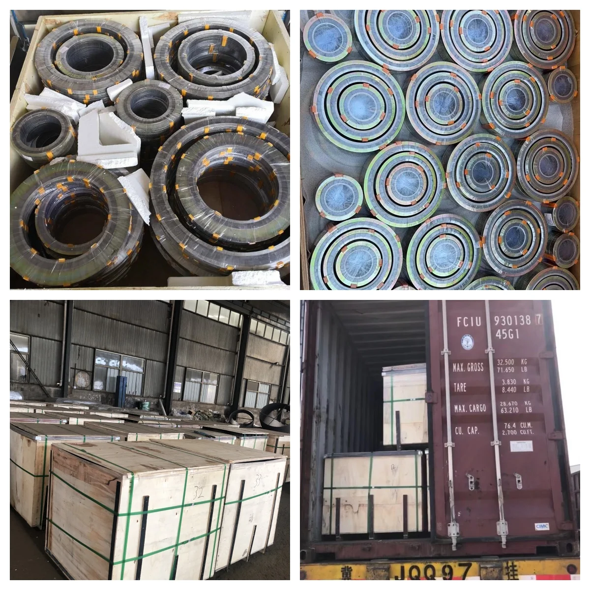 CS Outer Ring SS316 Inner Ring SS316 Winding Graphite Filler Spiral ...