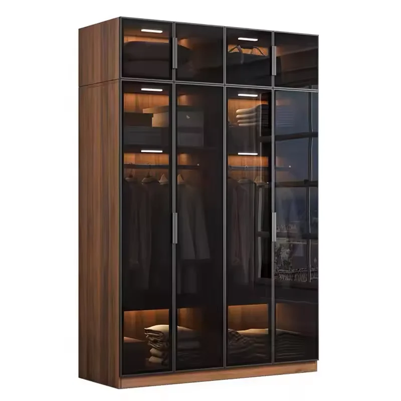 bedroom wardrobe modern walk in closet furniture wardrobes aluminum ...