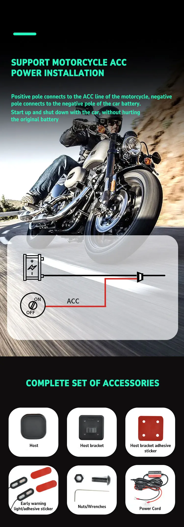 Motorcycle Radar Warning System Blind Spot Monitoring Millimeter Wave ...