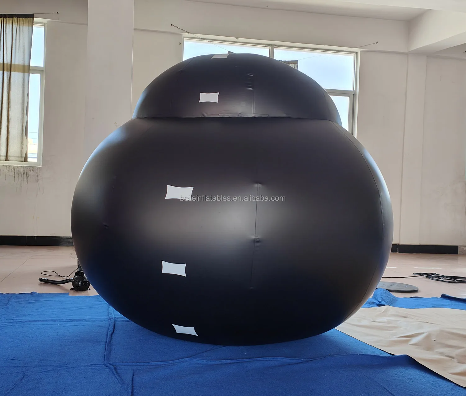 Beile New Inflatable Black Ball Suit - Unique Latex Costume