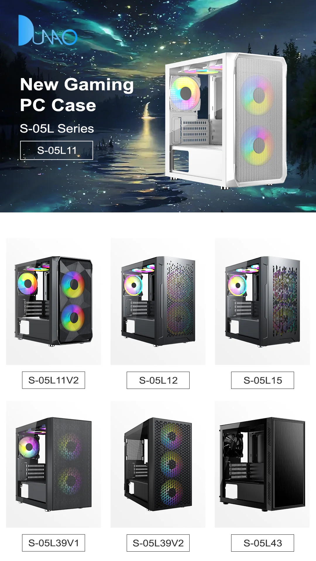 Mesh Panel Gaming Pc Case Micro Atx Cabinet Pc Computer Cases & Towers ...