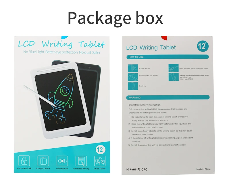 Electronic Drawing Board Rewrite Lcd Writing Tablet Kids Drawing Pad ...