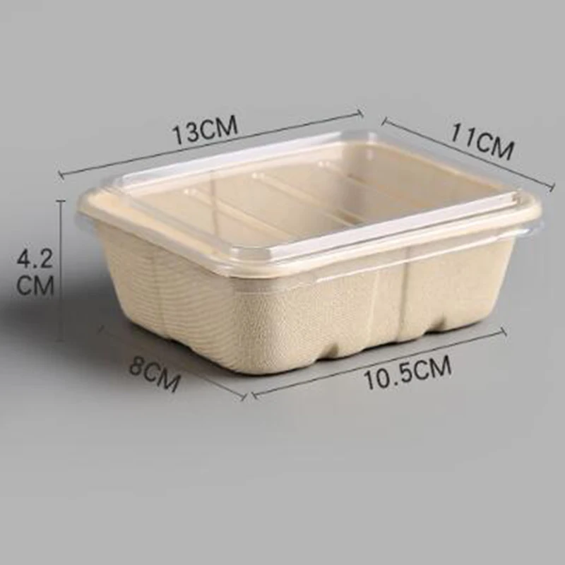 2022 New Style 450ml Biodegradable Sugar Cane Small Square Food Box ...