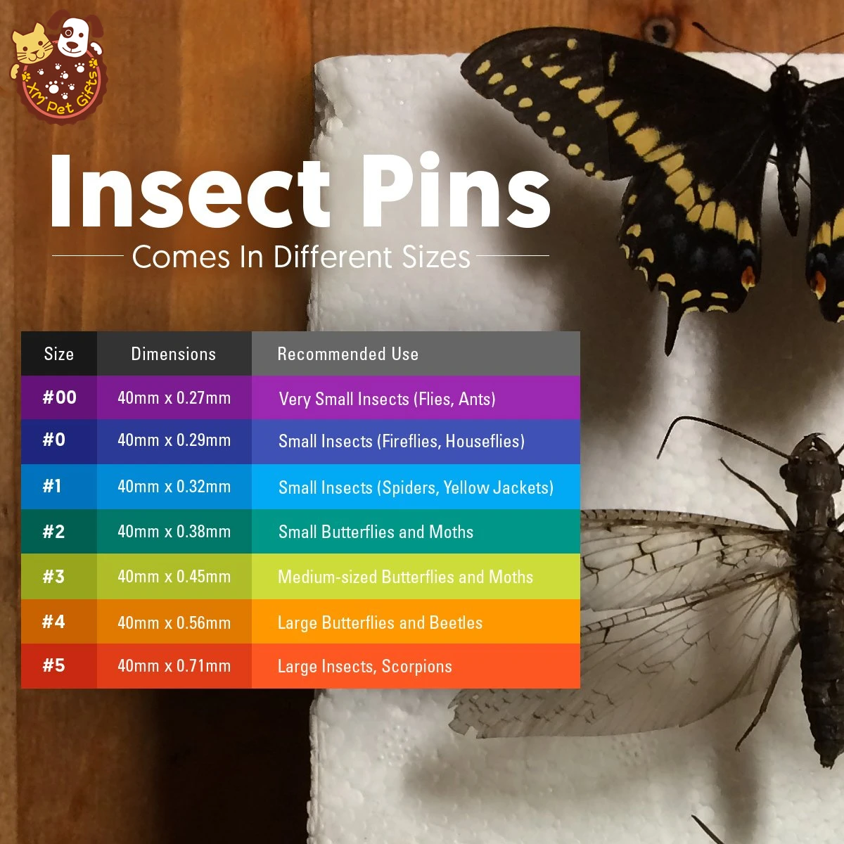 High Quality Entomological Pins - Perfect for Insect Specimens