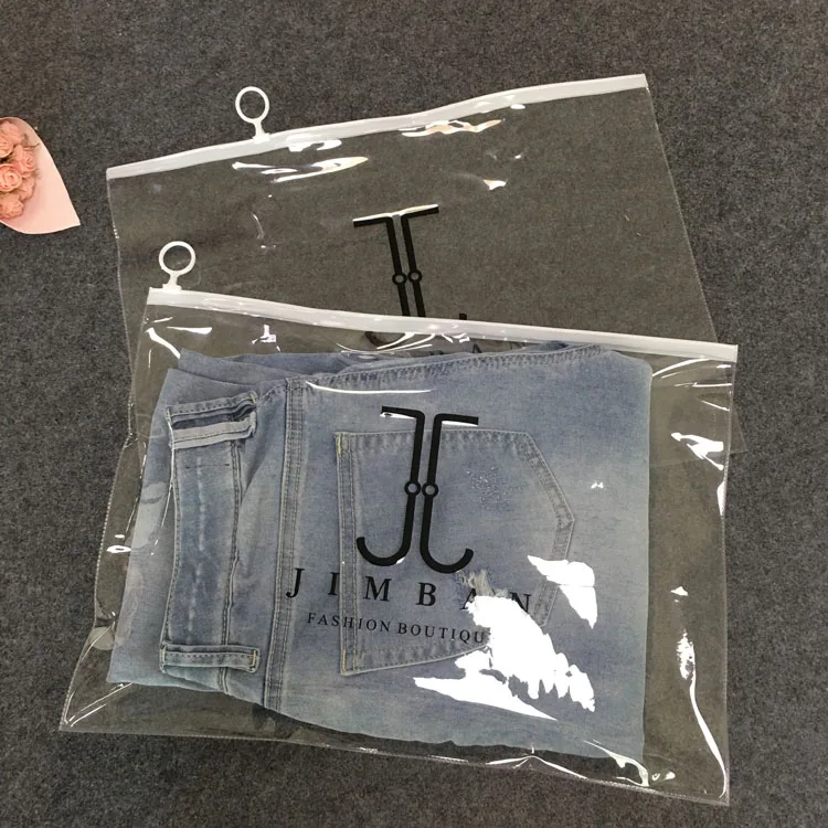 Custom Clothing Packaging Bag Brand Logo Reusable Frosted Ziplock Black ...