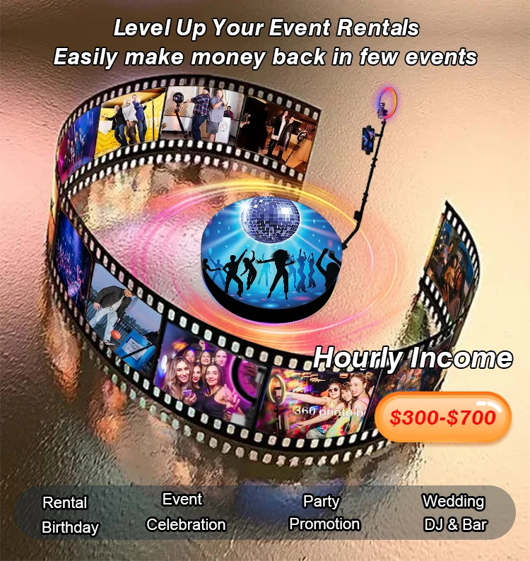 Aerial Party Ceiling Top Mount Photobooth Remote Automatic