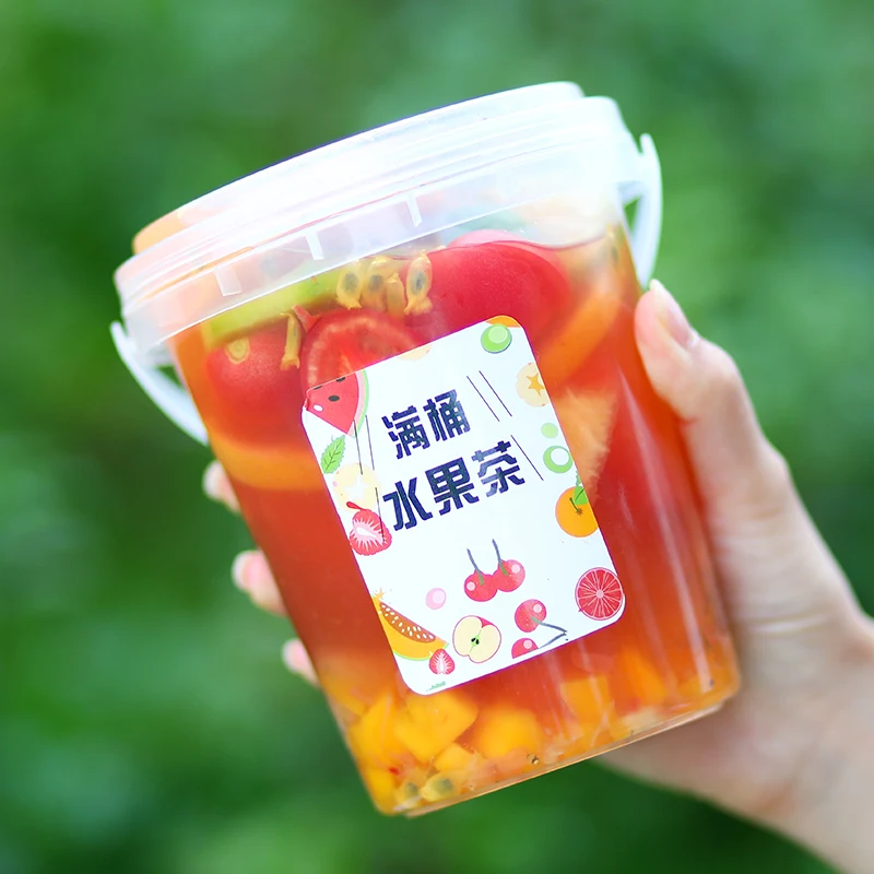 24oz 32oz Plastic Drink Cup - Super Big Bucket Fruit Tea