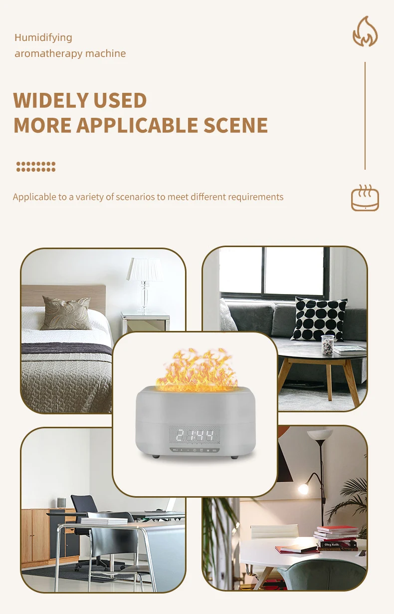 Flame Aromatherapy Flame Humidifier Simulates Fire Aromatherapy Machine ...