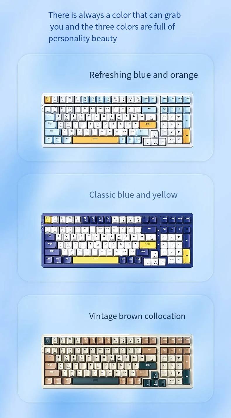 J90 Mechanical Keyboard - 98 Keys with RGB Backlight