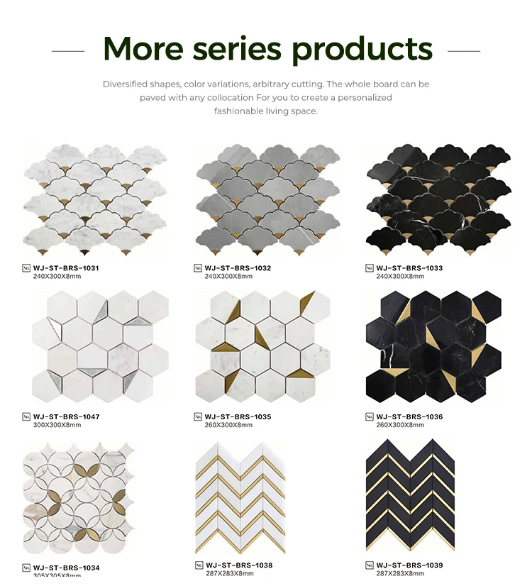 Realgres Custom Marble Stone Water Jet Ceramic Tiles